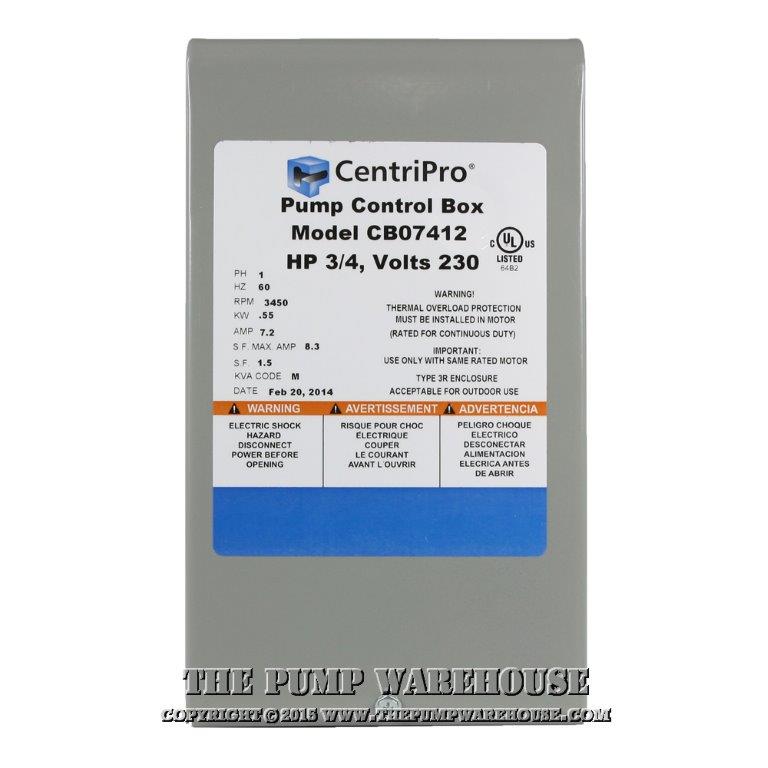 CentriPro QD Control Box | 3/4 HP - 230V – The Pump Warehouse