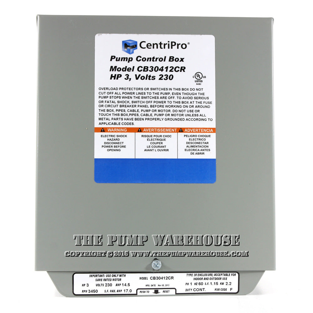 CentriPro CSCR Control Box 3 HP - 230V – The Pump Warehouse