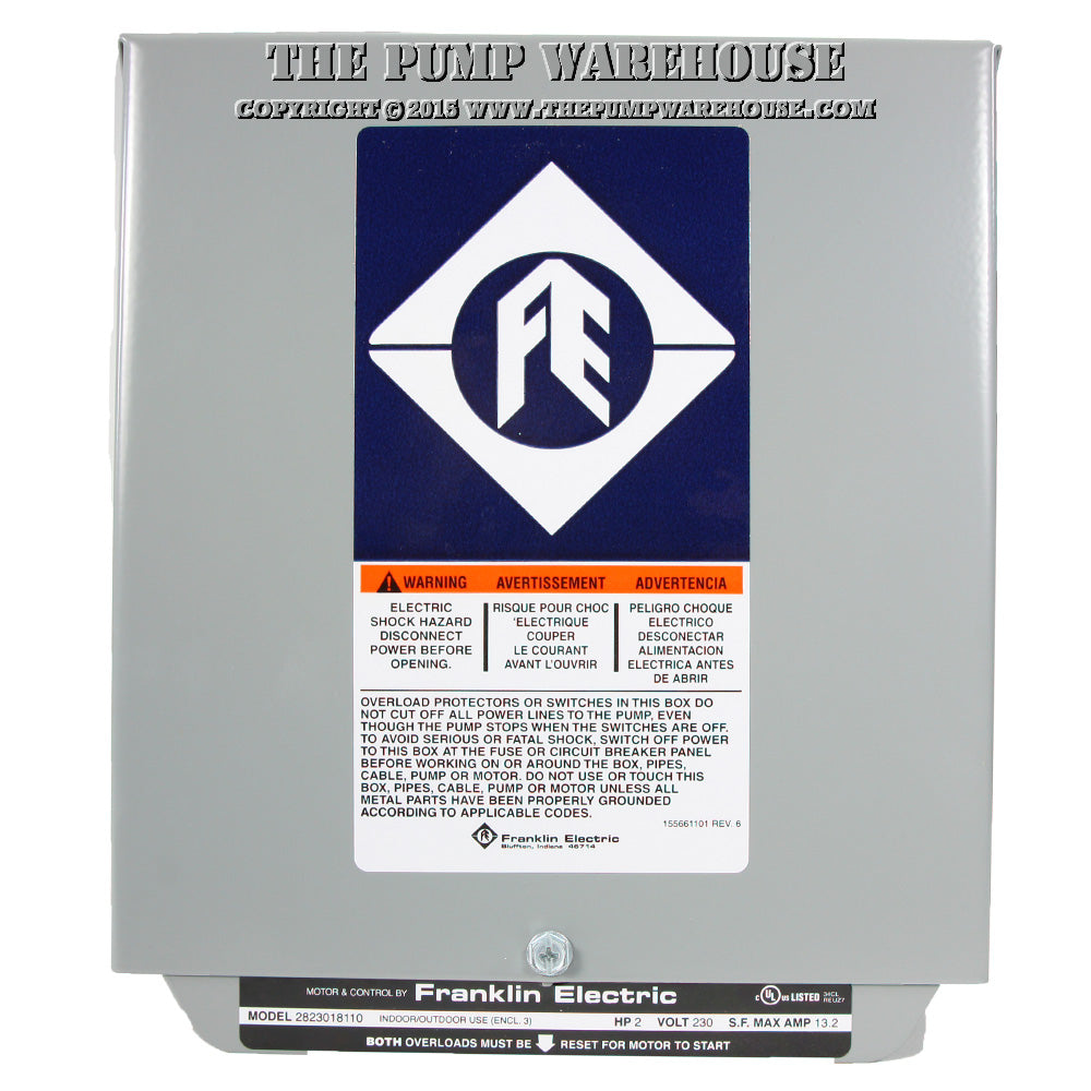 Franklin Electric Standard Control Box | 2 HP - 230V – The Pump Warehouse