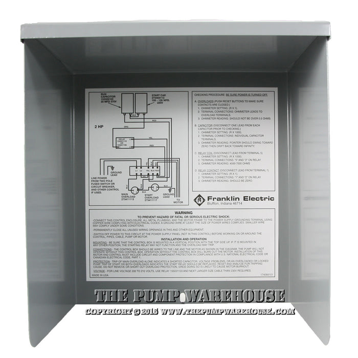 Franklin Electric Standard Control Box | 2 HP - 230V – The Pump Warehouse