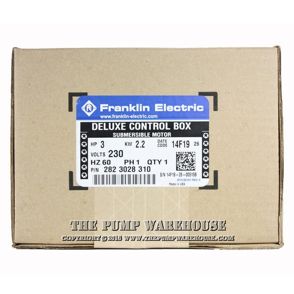 Franklin Deluxe Control Box | 3 HP - 230V – The Pump Warehouse