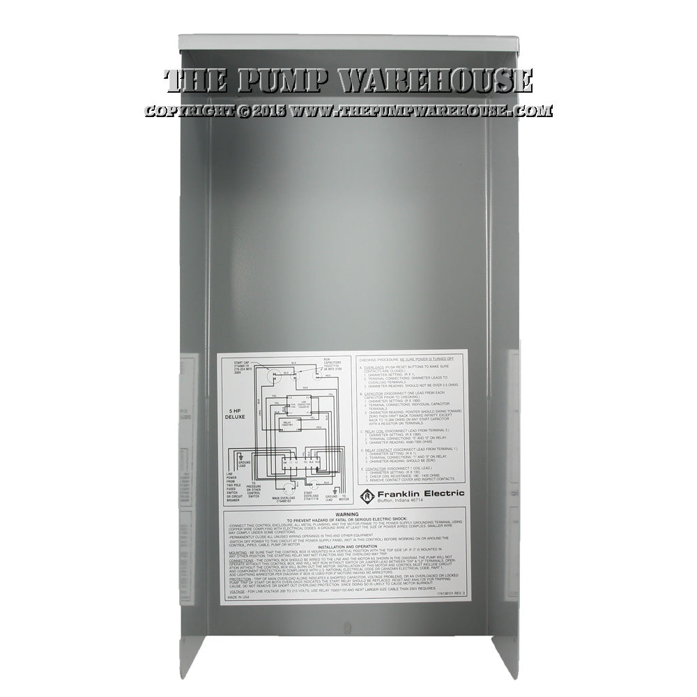 Franklin Electric Deluxe Control Box | 5 HP - 230V – The Pump Warehouse