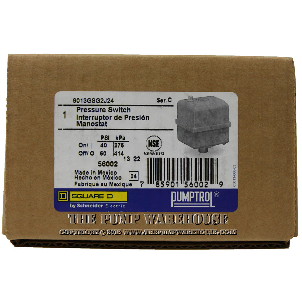 SQUARE D Heavy Duty Pressure Switch 40/60 – The Pump Warehouse
